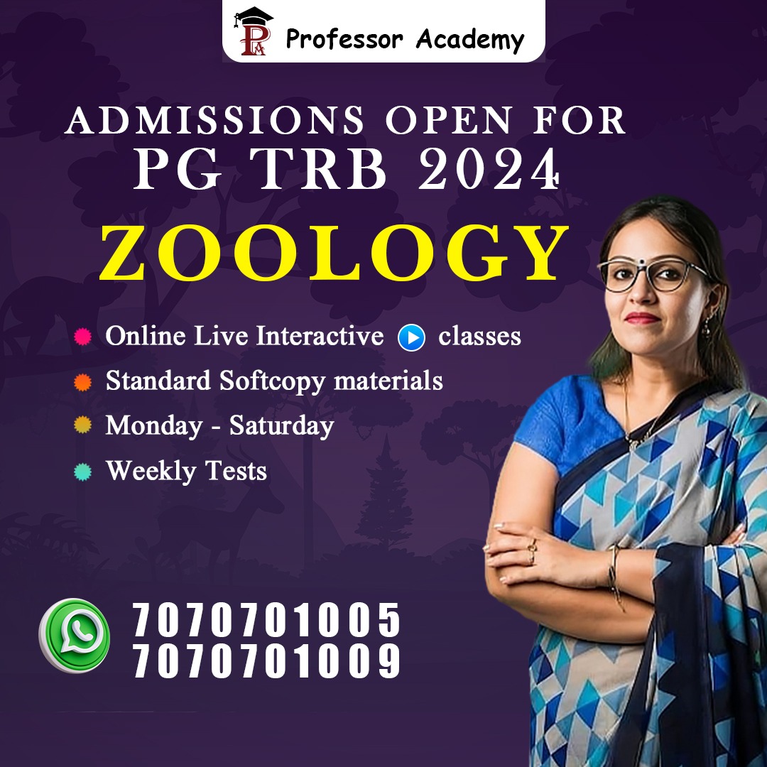 Best PG TRB Zoology Exam Online Coaching | Call +91 7070701005